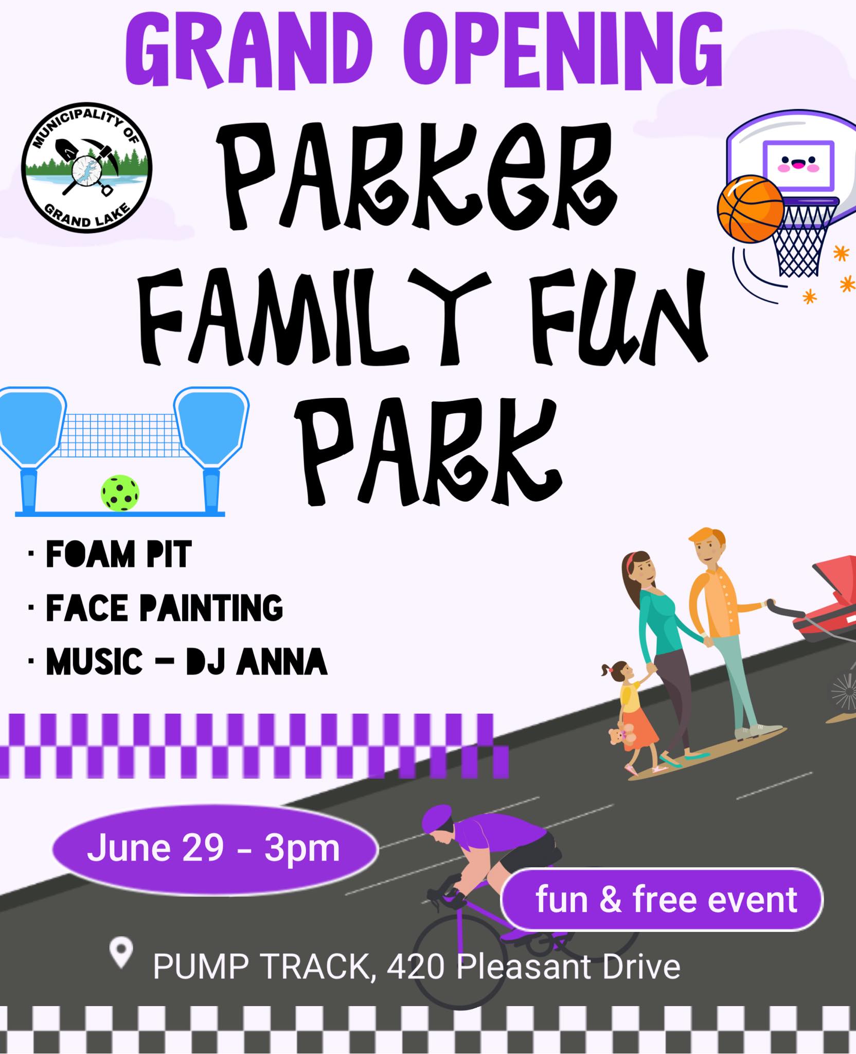 Parker Family Fun Park & Pump Track Grand Opening - Municipality of ...