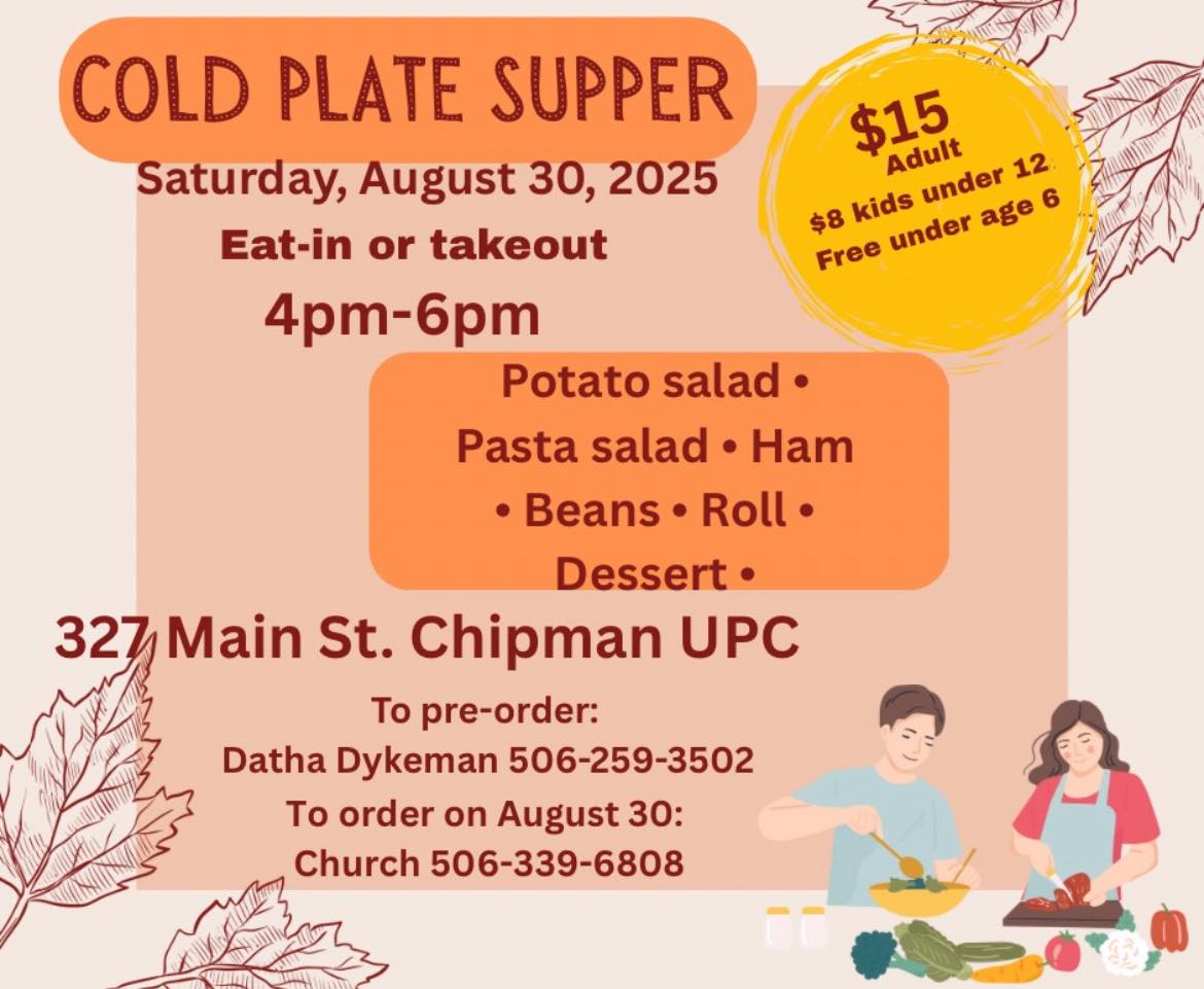 Cold Plate Supper - Municipality of Grand Lake
