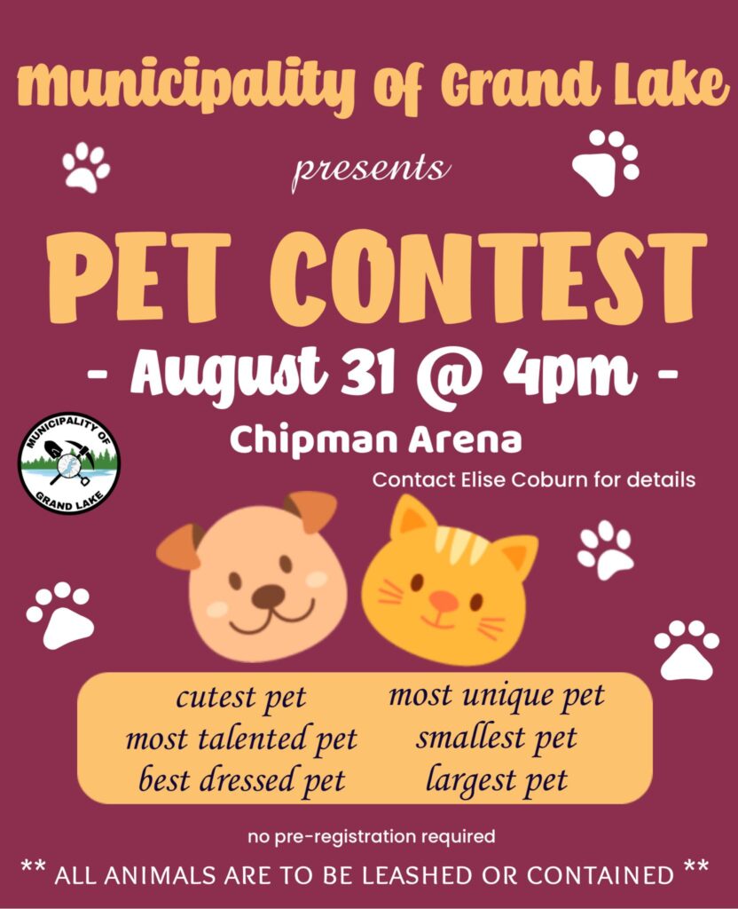 Pet Contest - Municipality of Grand Lake